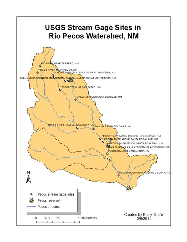 New Mexico Pecos River Map