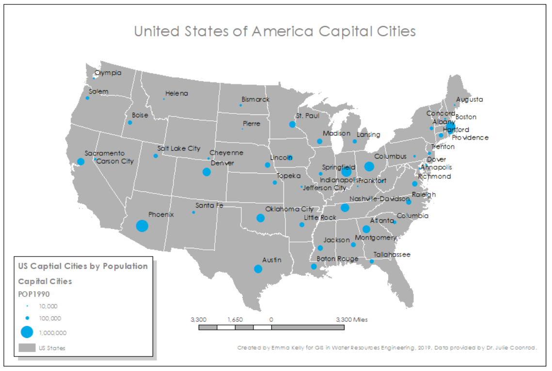 Mapof the United States’ Capital Cities
