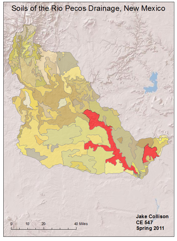 Map1: Soils of the Rio Pecos Drainage, with Map unit NM963 highlighted ...